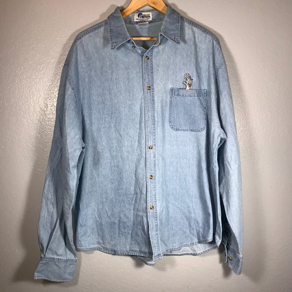 Vintage | Shirts | Vintage 200 Pillsbury Dough Boy Denim | Poshmark